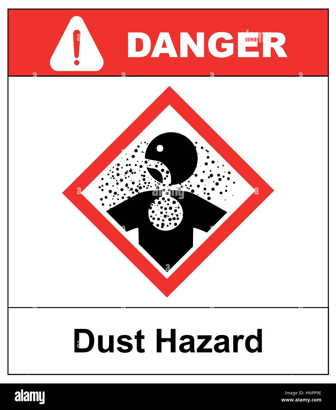 Danger risque d'explosion de poussière bannière signer, vector ...