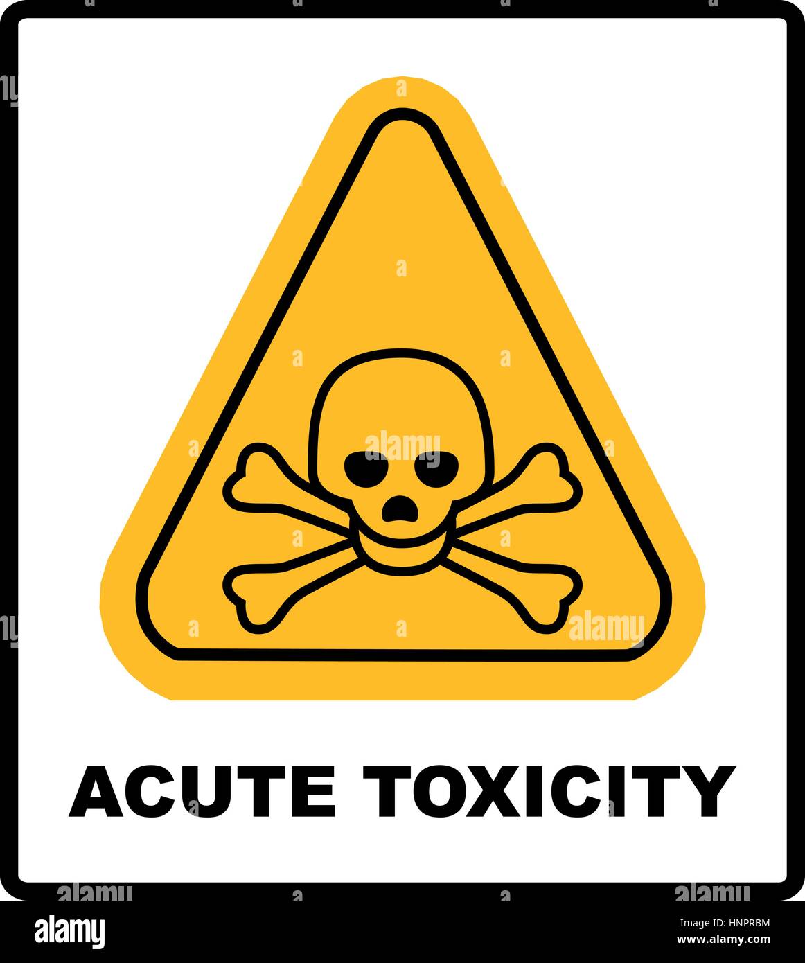 Pictogramme de danger, symbole de danger de toxicité aiguë. Bannière de ...