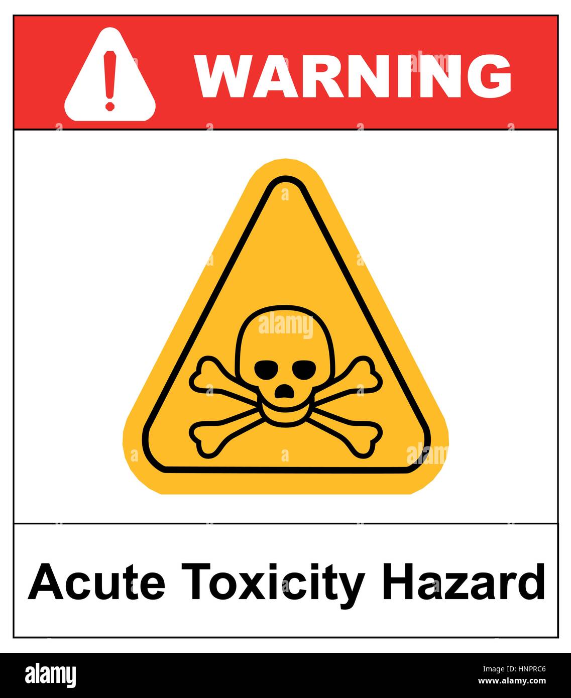Pictogramme de danger, symbole de danger de toxicité aiguë. Bannière de ...