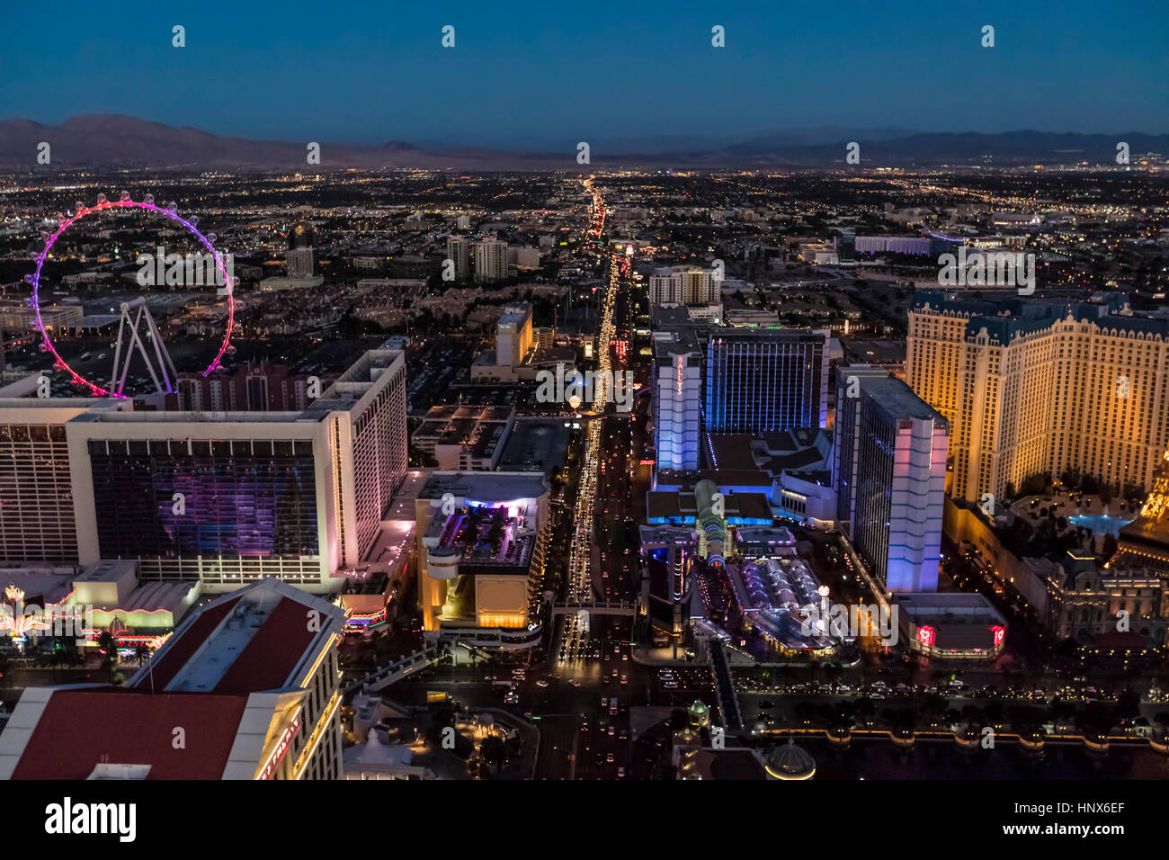 Las Vegas Strip Night Banque d'image et photos - Alamy
