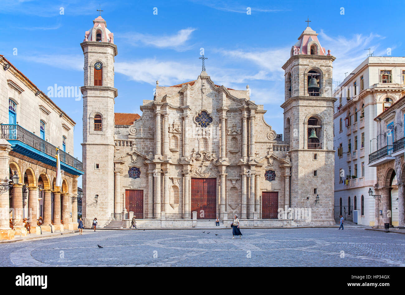 La Cathédrale, la place de la cathédrale, la vieille ville, Habana ...