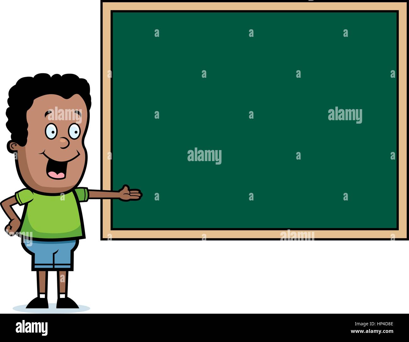 Un dessin animé à l'élève au tableau Image Vectorielle Stock - Alamy