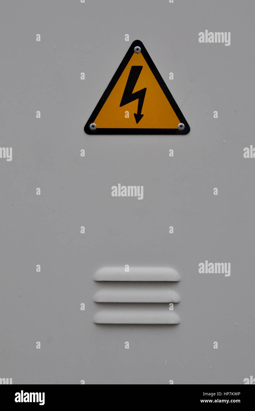 Electrical shock hazard symbol vector Banque de photographies et d ...