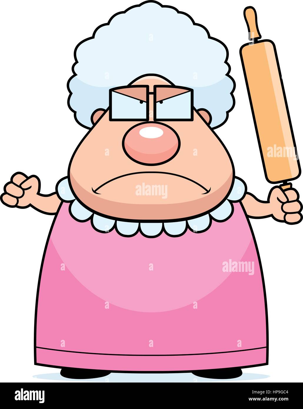 Un dessin de grand-mère avec une expression de colère Image Vectorielle ... Un dessin de grand-mère avec une expression de colère Image Vectorielle ...