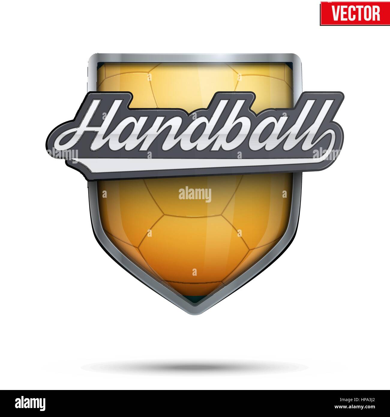 Symboles de protection Premium Handball Emblème Image Vectorielle Stock ...