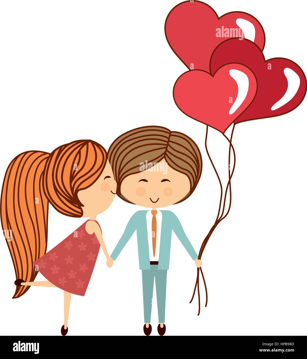 Quel beau couple icône cartoon vector illustration graphic design Image ...