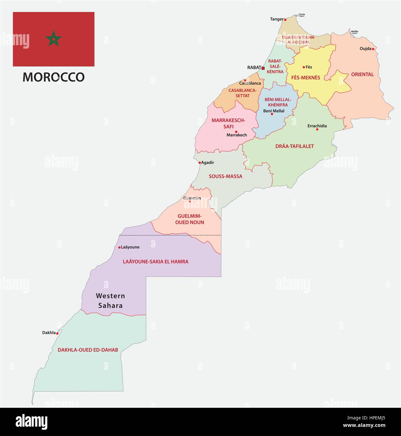 Cartographie du maroc Banque de photographies et d’images à haute ...