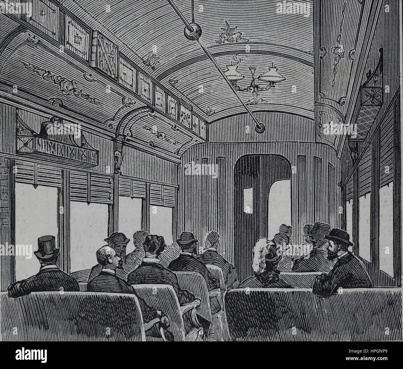 Interior of first class train carriage Banque de photographies et d ...