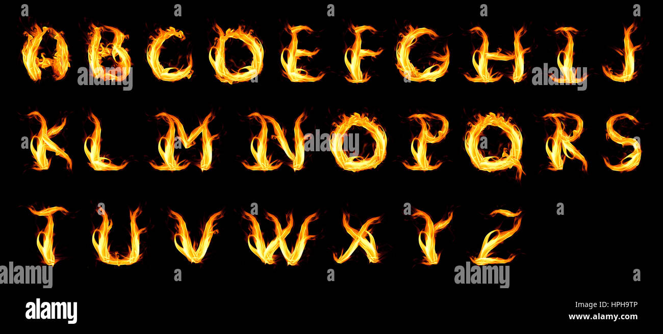 Fire alphabet Banque d'image et photos - Alamy