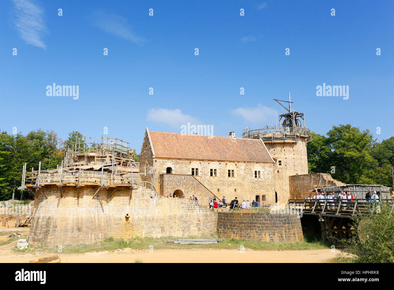 France, Bourgogne, Yonne, Treigny, Guedelon château médiéval, la ...
