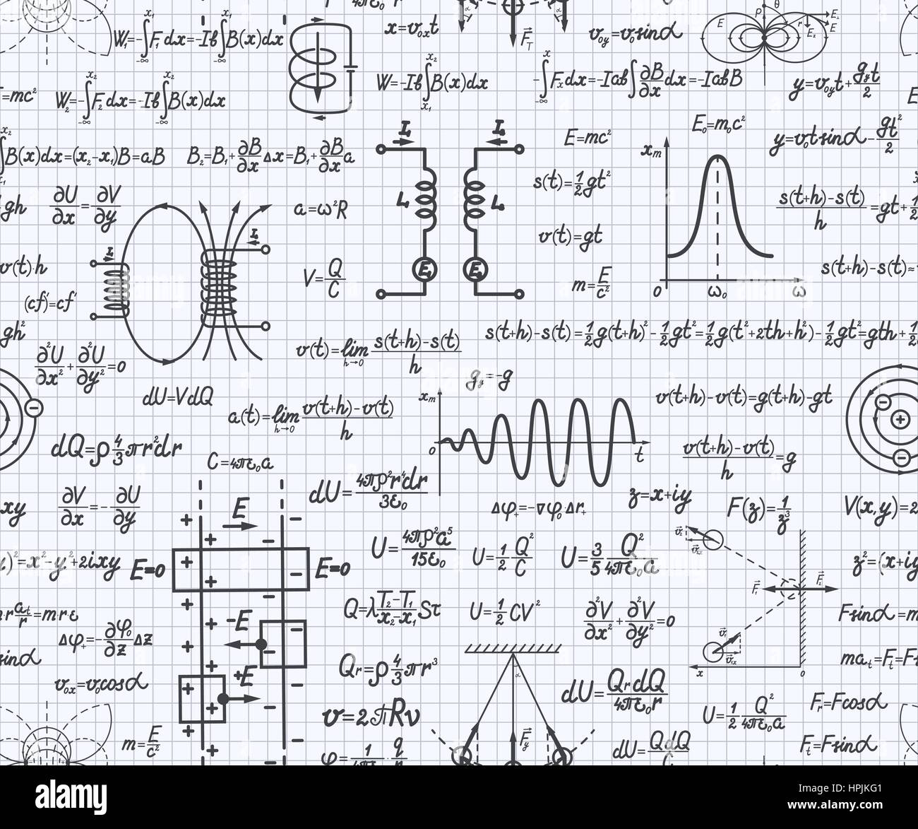 Physiques equations Banque d'images vectorielles - Alamy
