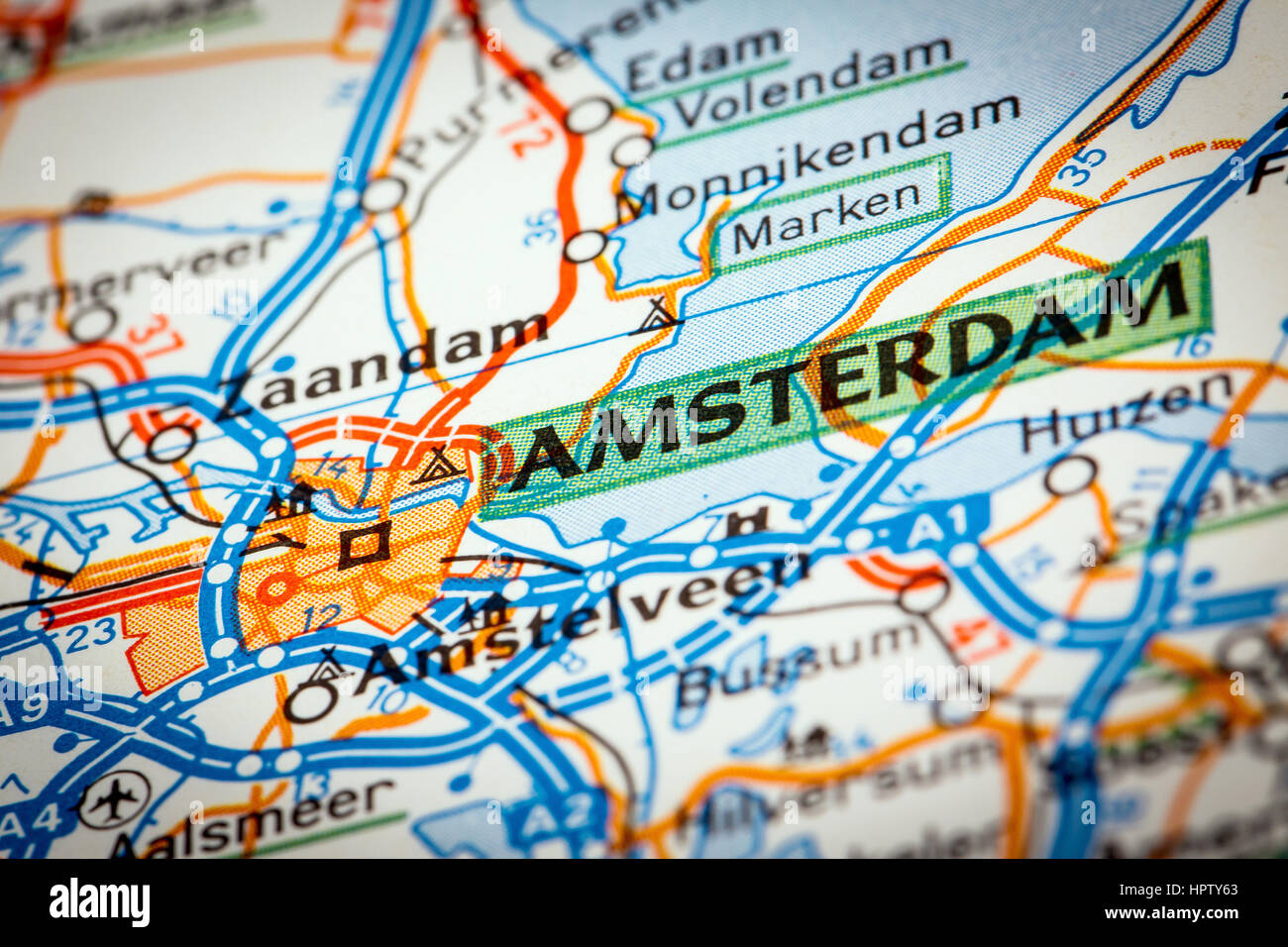 Map topography relief amsterdam Banque de photographies et d’images à ...