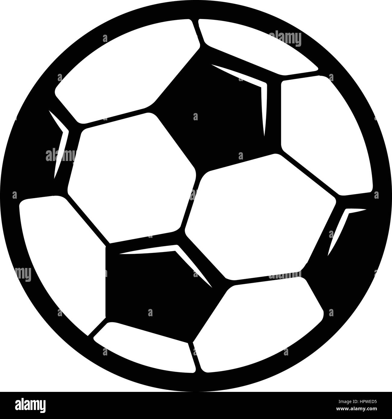 Icone ballon de foot Banque d'images vectorielles - Alamy
