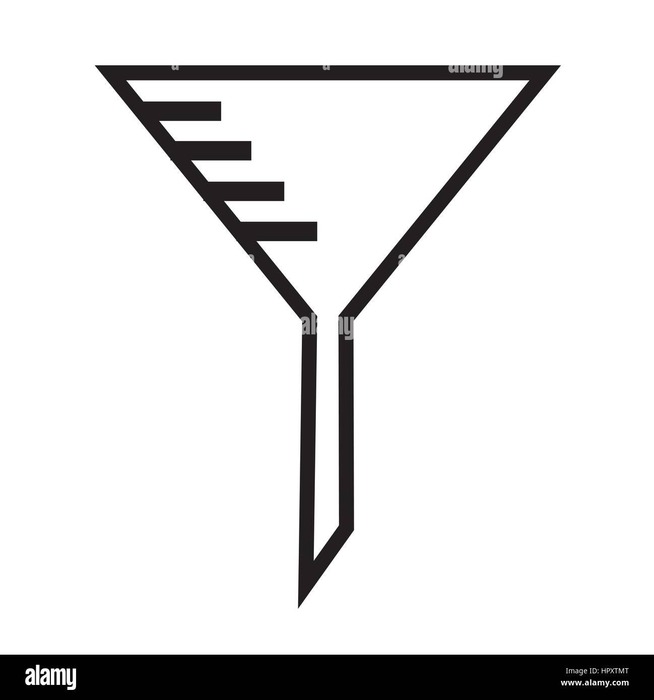 Funnel vector vectors black Banque d'images vectorielles - Alamy