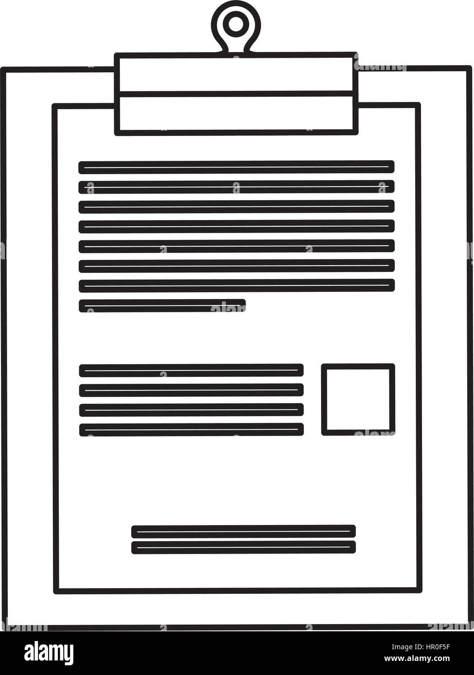 Fiche de document Liste de vérification Image Vectorielle Stock - Alamy