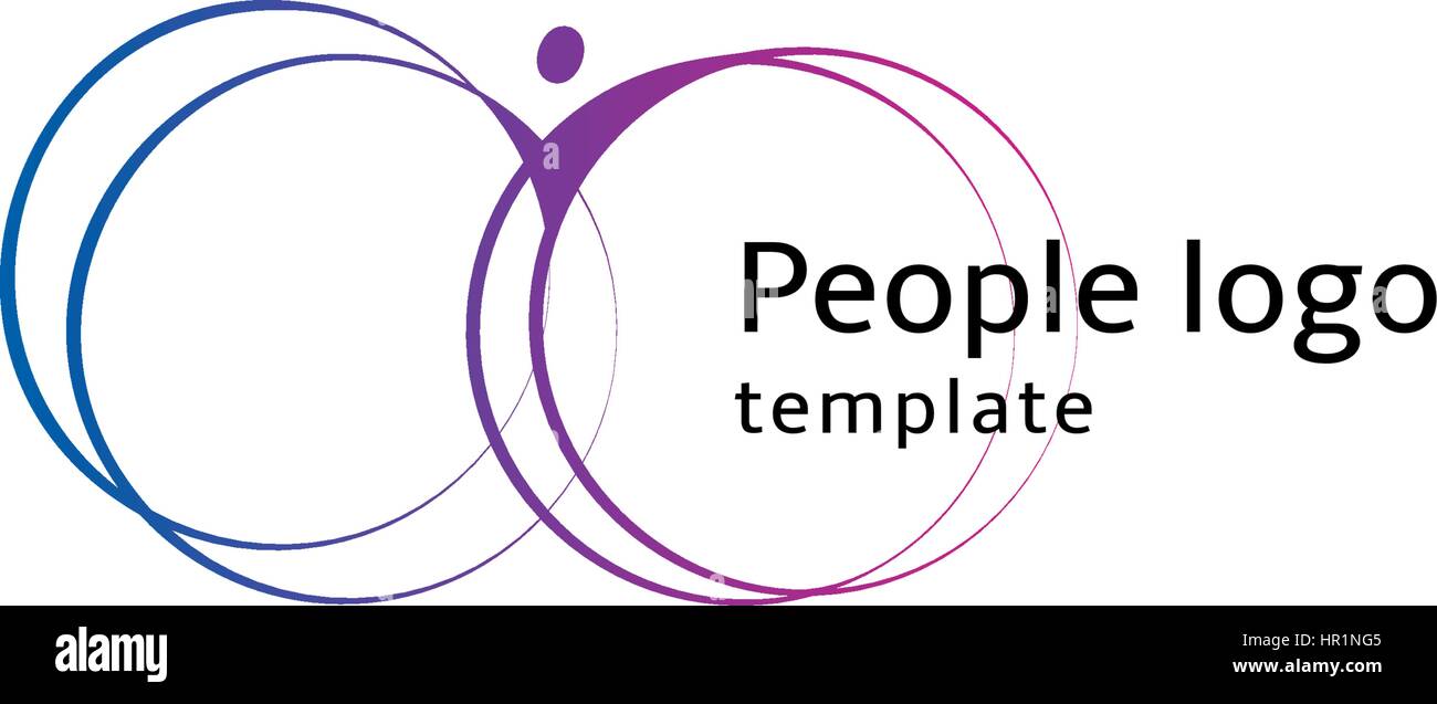 Résumé isolé bleu et violet color corps humain silhouette aux éléments ...