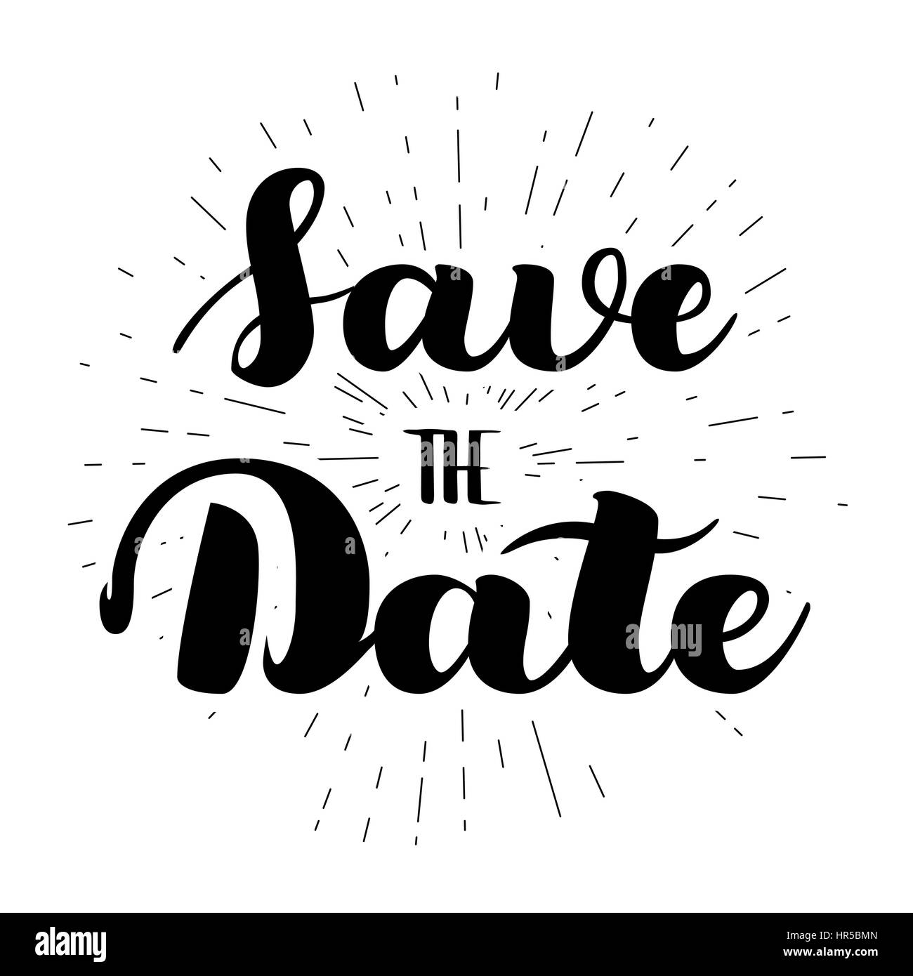 Save the date carte. Calligraphie mariage dessiné à la main. La ...