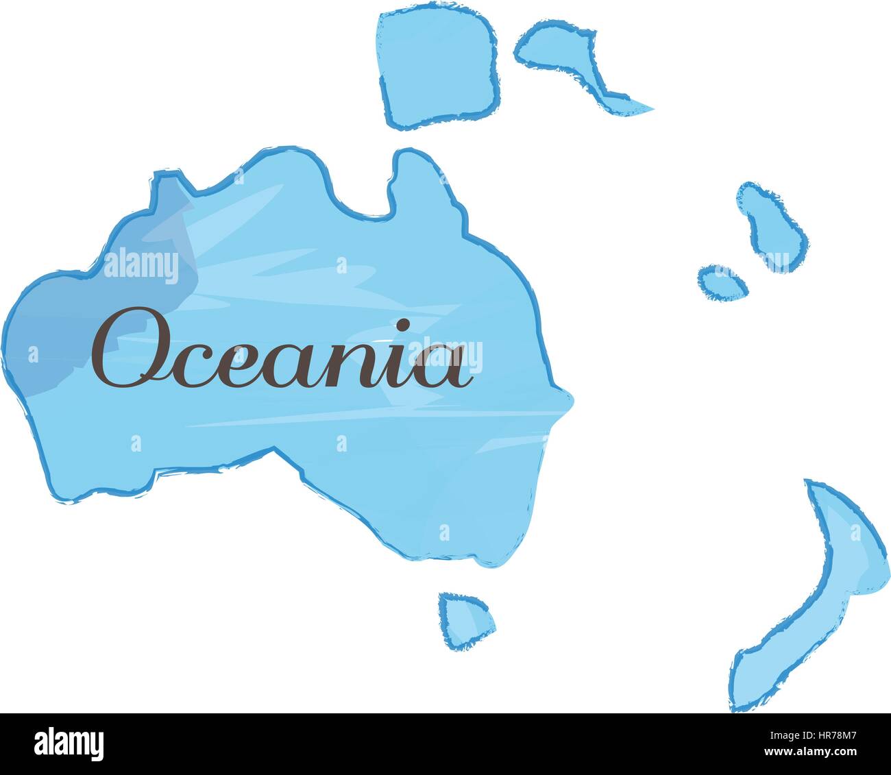 Oceanie continent shape Banque de photographies et d’images à haute ...