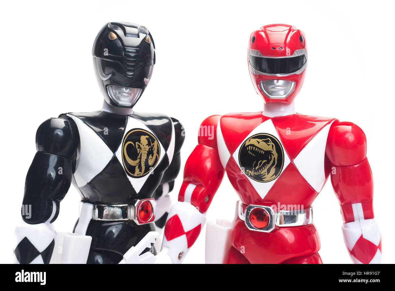 1993 Mighty Morphin Power Rangers 8' Action Figures rouge et noir à ...