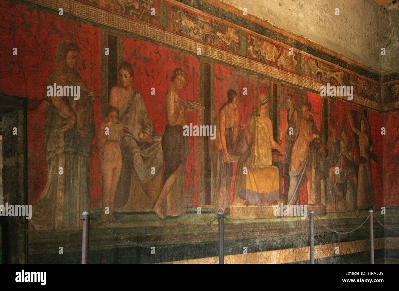 Fresque romaine Villa dei Misteri Pompei 007 Photo Stock - Alamy