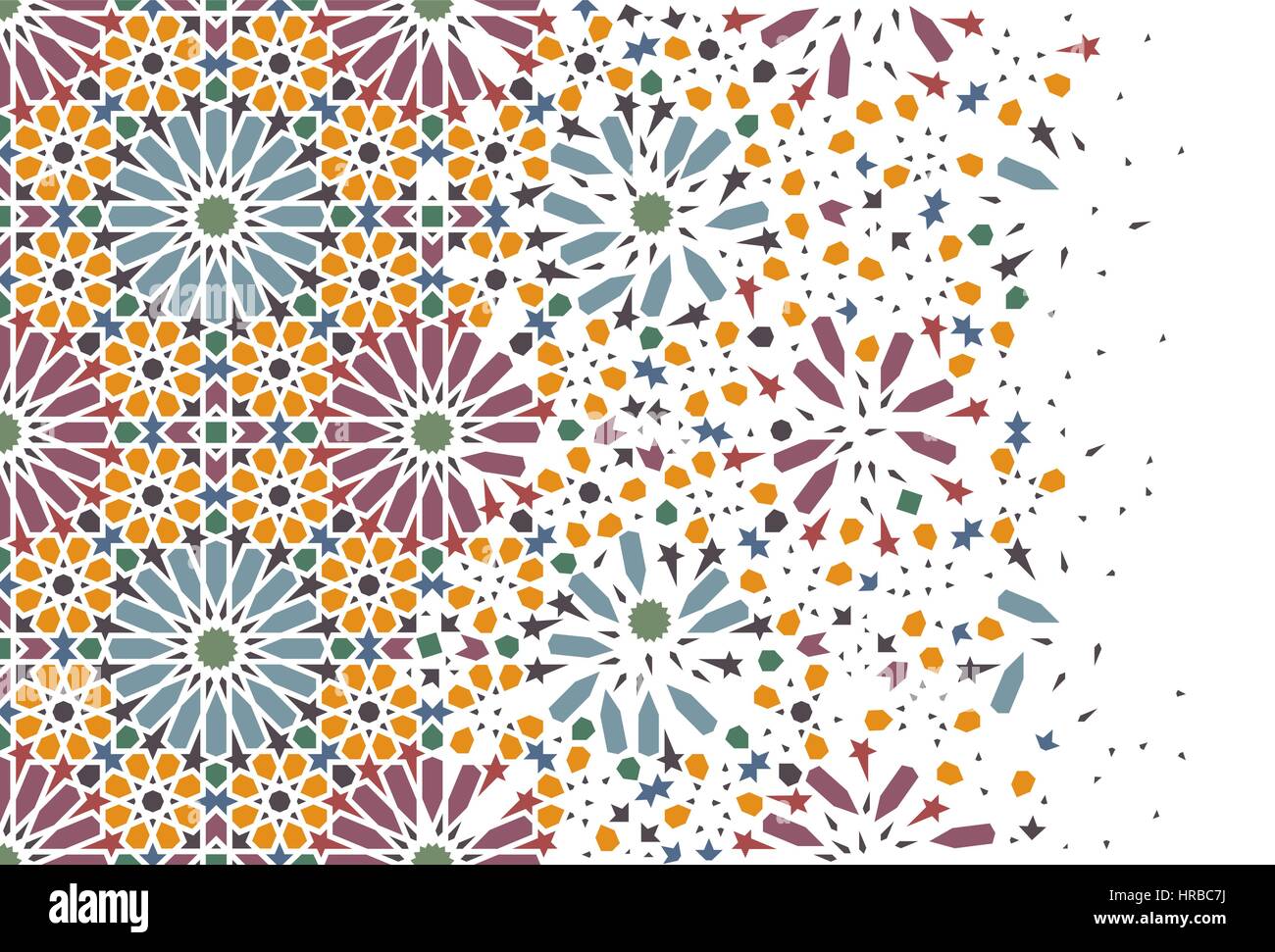 Arabesque. Carreaux de mosaïque arabe traditionnelle. Modèle sans ...