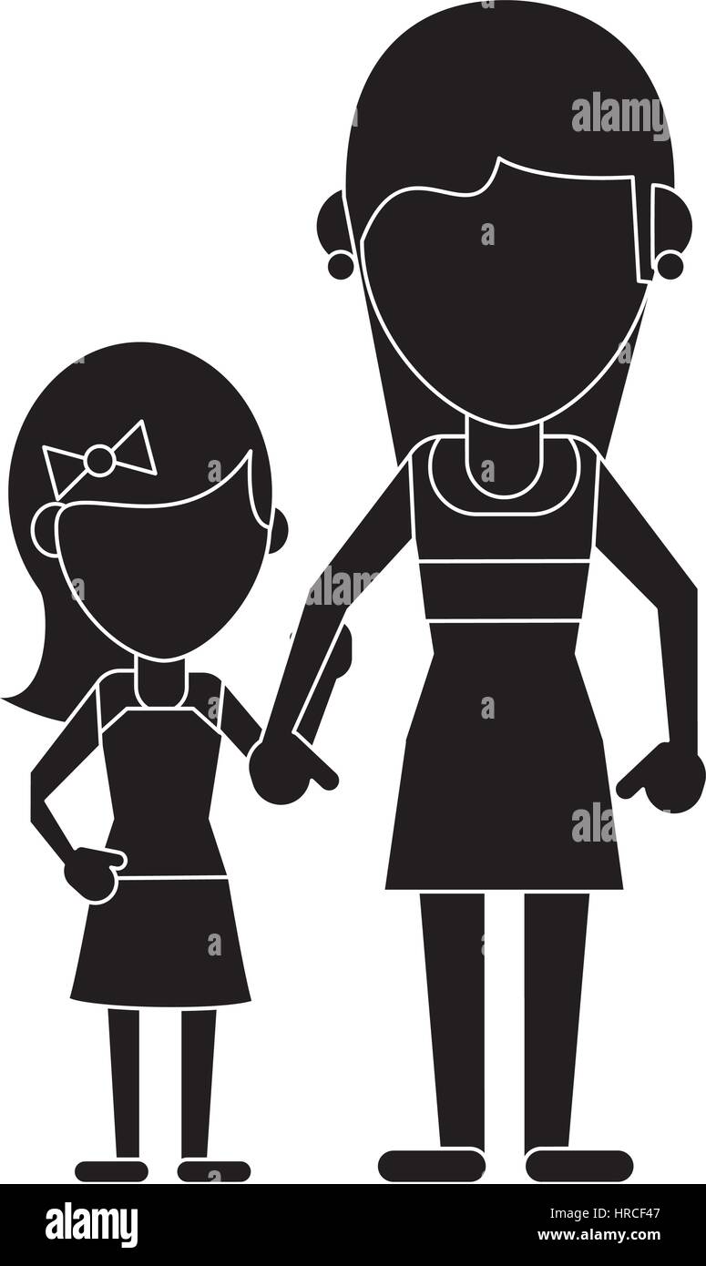 Papa maman fille pictogramme Banque de photographies et d’images à ...