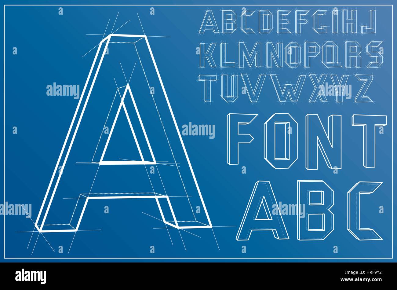 Polygonal font abc alphabet Banque d'images vectorielles - Alamy