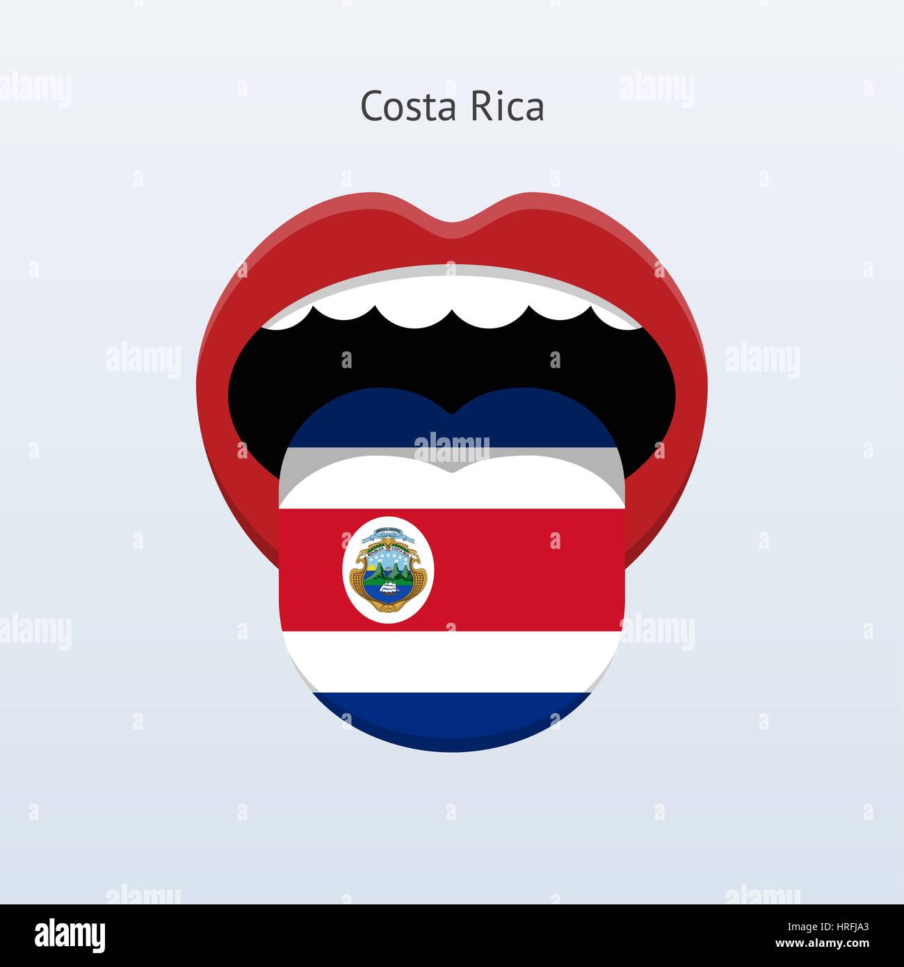 Costa Rica langue. Résumé Les langue. Vector illustration Image ...