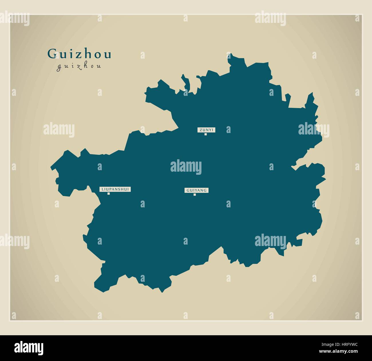 Guizhou map Banque de photographies et d’images à haute résolution - Alamy