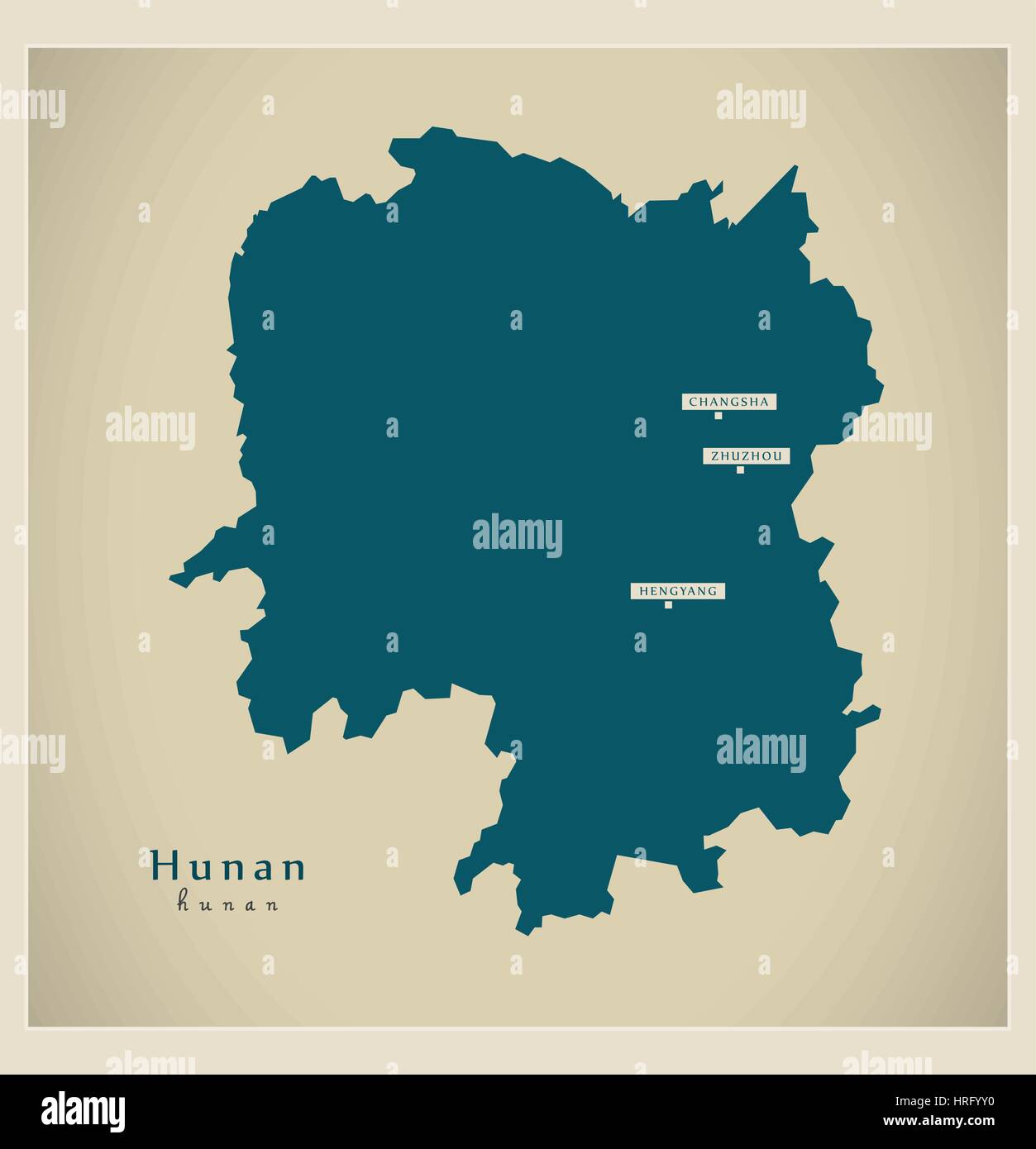 Hunan map Banque de photographies et d’images à haute résolution - Alamy