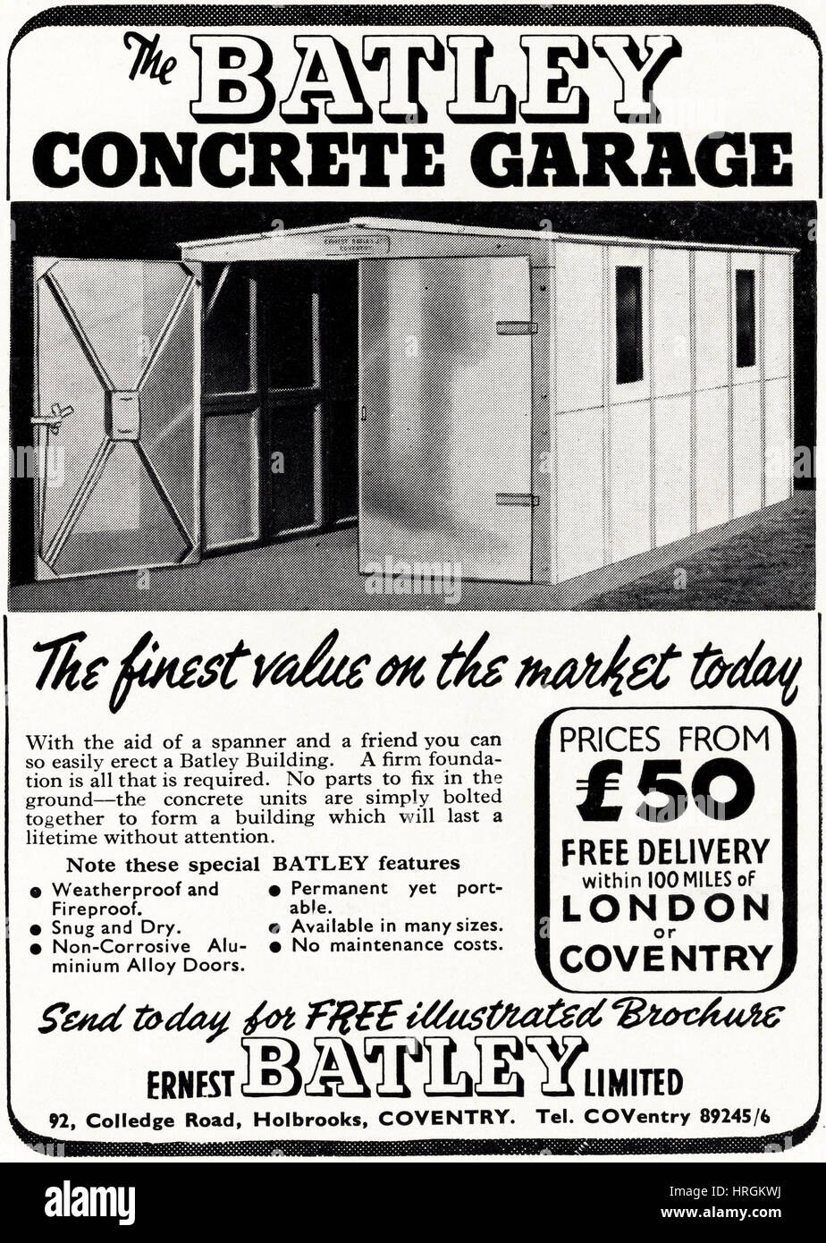1950 annonce publicitaire de l'original old vintage magazine anglais ...