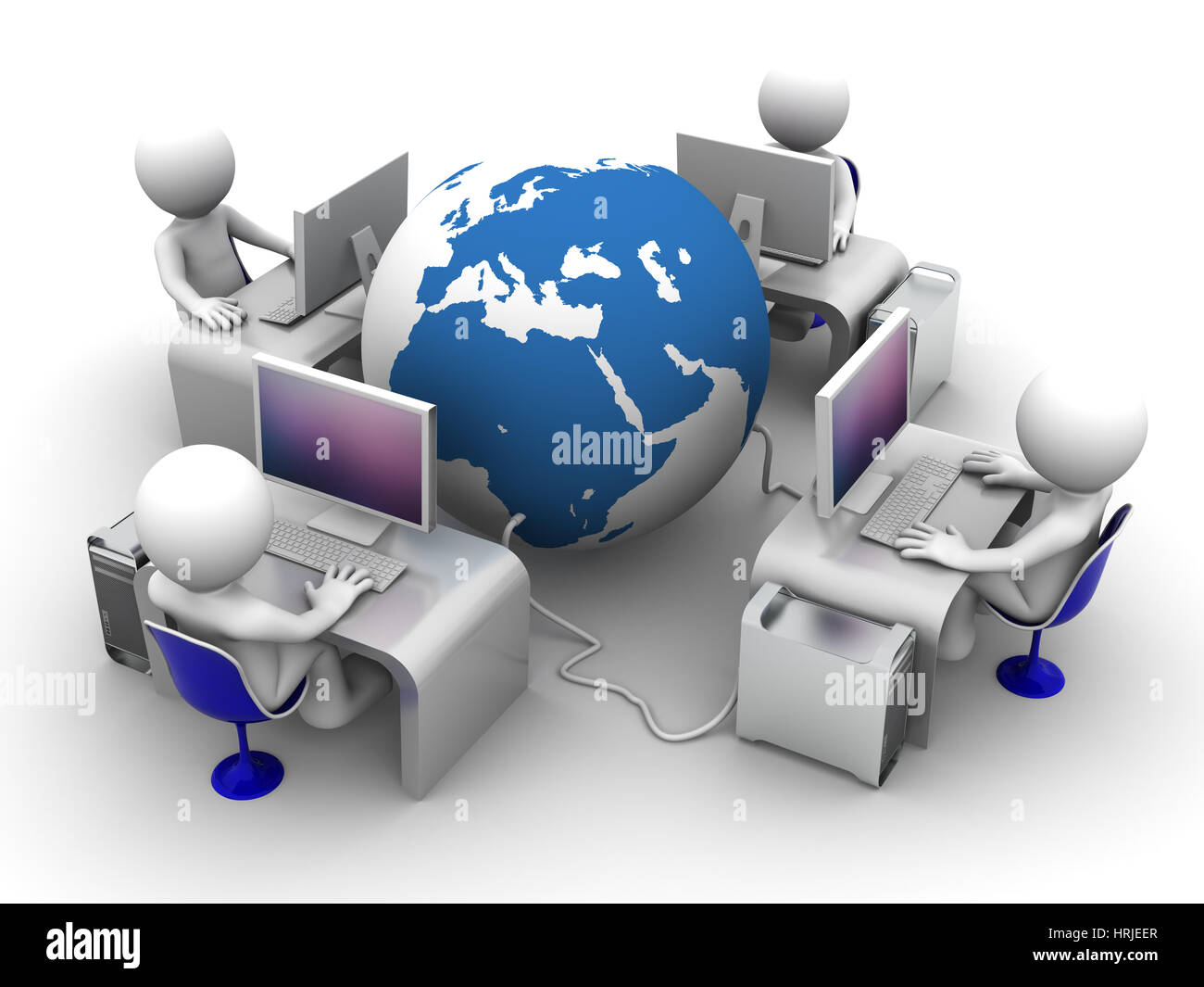 Réseau informatique mondial. Conceptual image sur fond blanc Photo ...