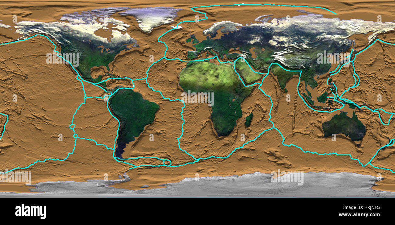 La dynamique de la croûte terrestre : Limites de plaques Photo Stock ...