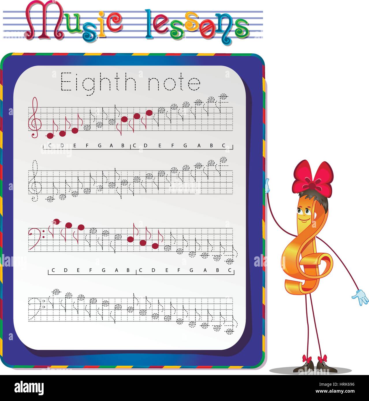Cours de musique, d'exercices pour les enfants. développement des ...