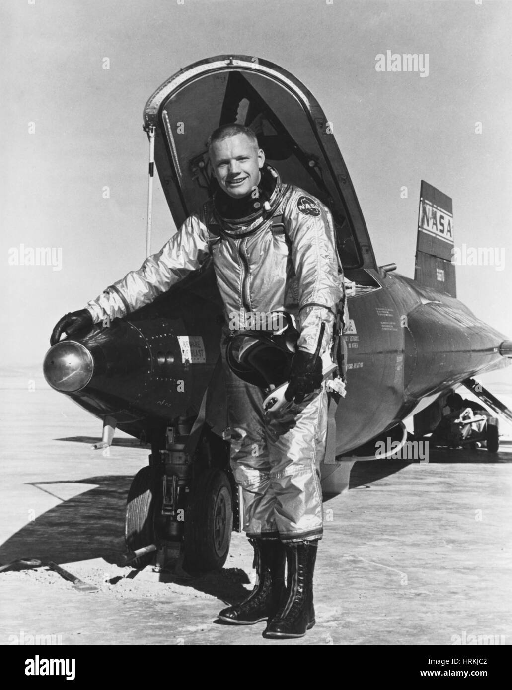 Test pilot neil armstrong Banque d'images noir et blanc - Alamy