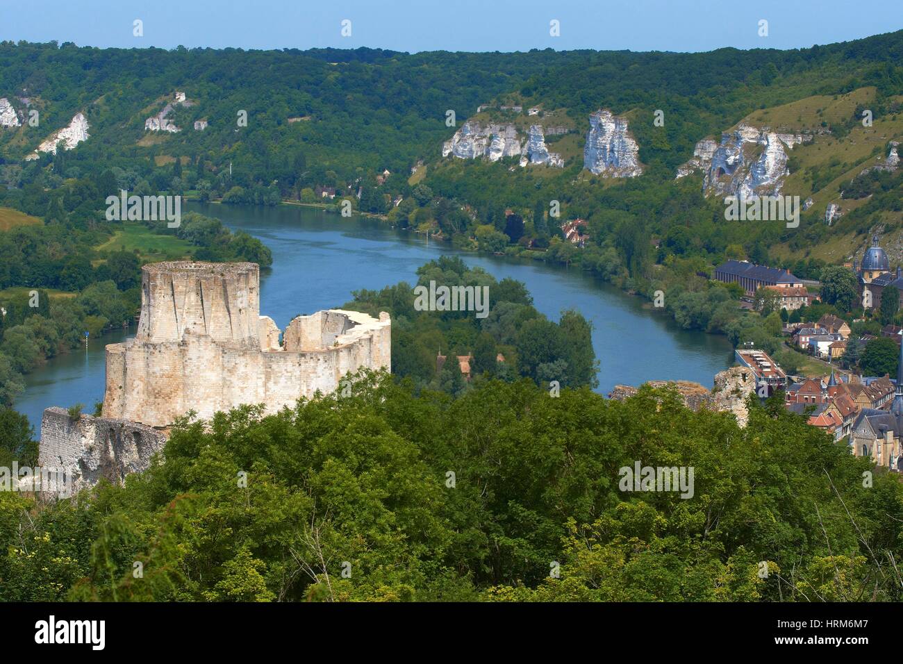 Meander seine river galliard castle Banque de photographies et d’images ...