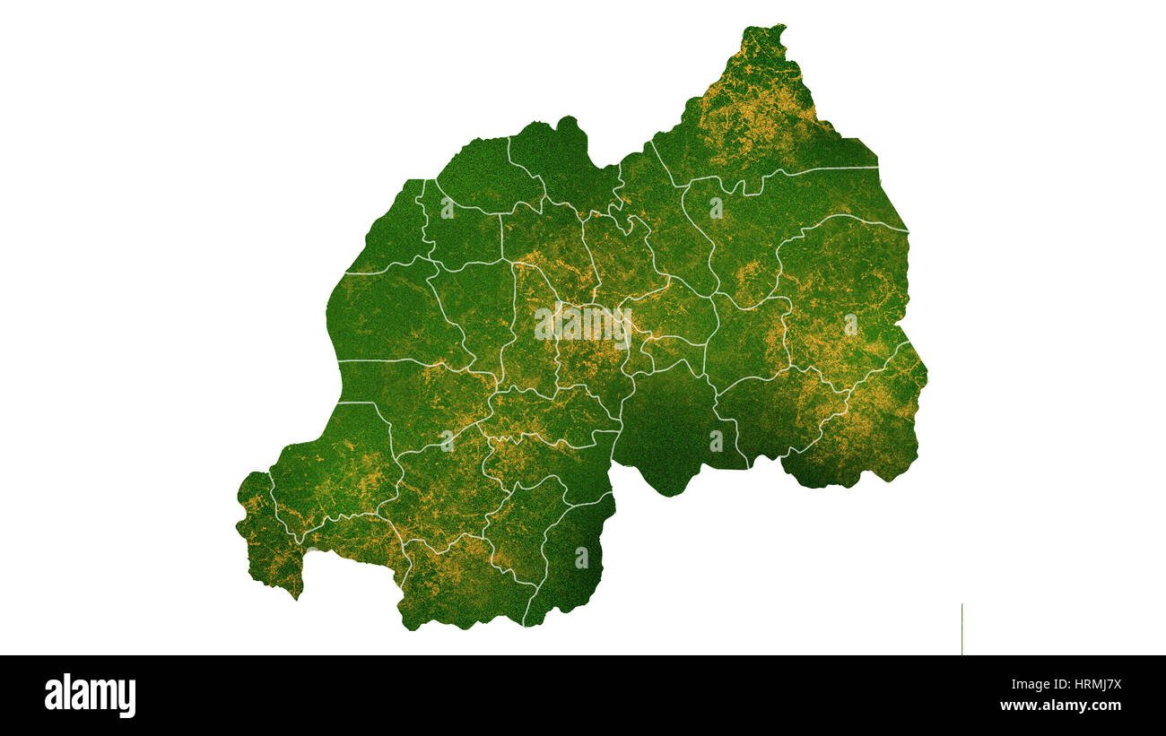 Carte détaillée par pays Rwanda Photo Stock - Alamy