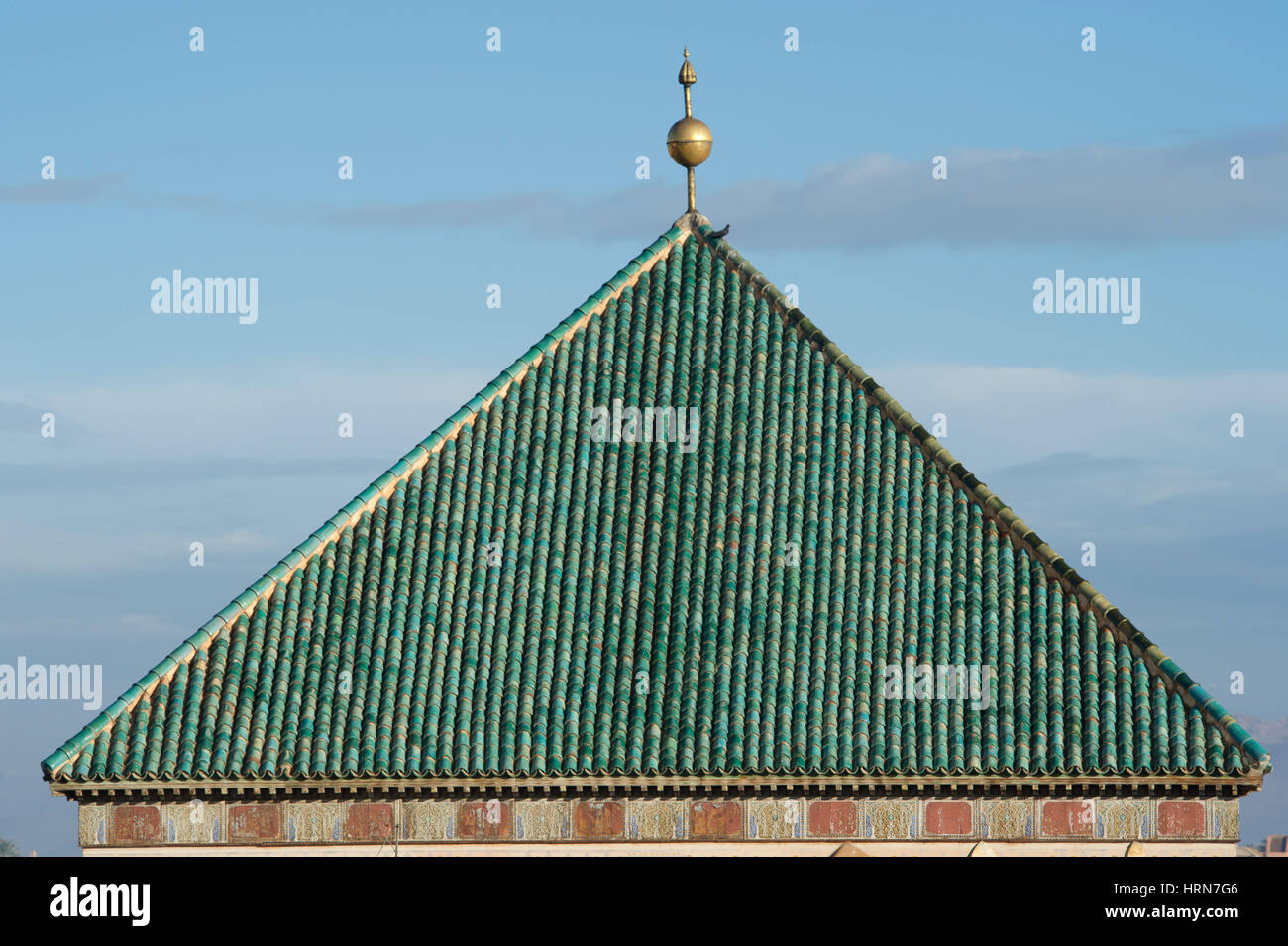 Why do some buildings in mediterranean regions have green tiles on ...
