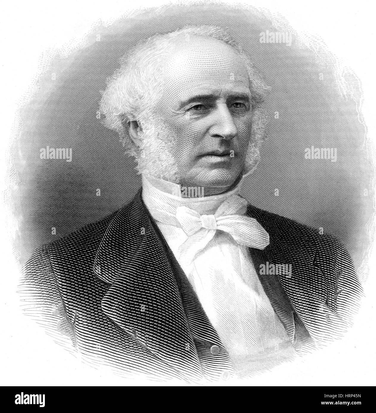 Portrait de cornelius vanderbilt Banque d'images noir et blanc - Alamy
