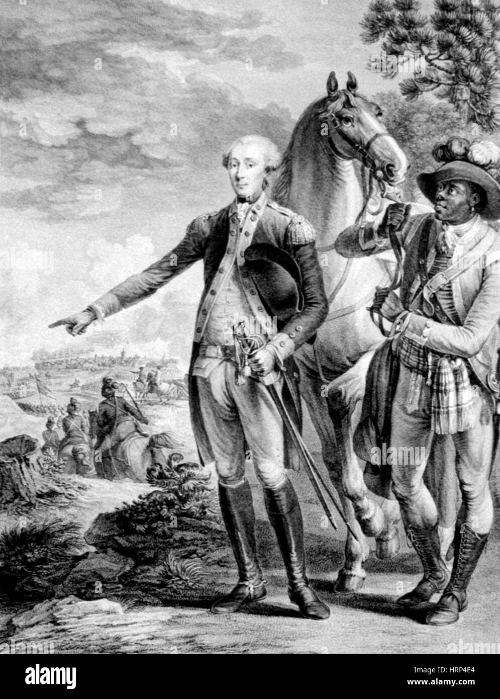 Marquis De Lafayette Gilbert Du Motier Banque d'images noir et blanc ...
