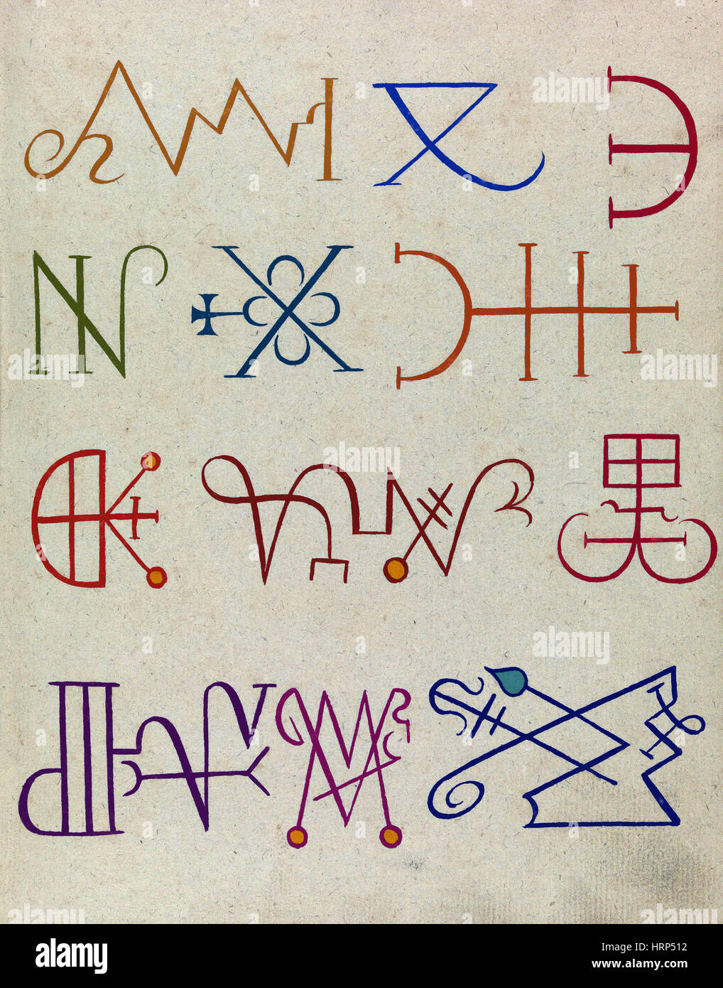 Signes et sigils cabbalistiques Banque de photographies et d’images à ...
