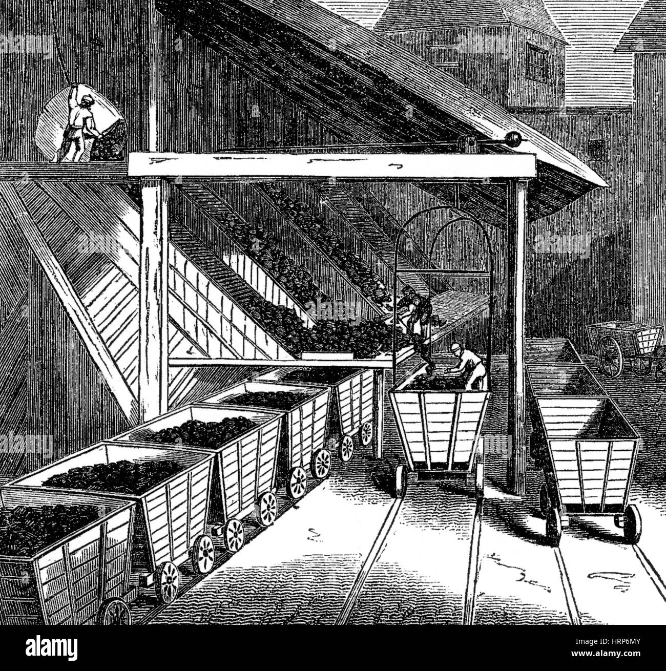 L'extraction du charbon, au sud de la mine de Hetton, 19e siècle Photo ...