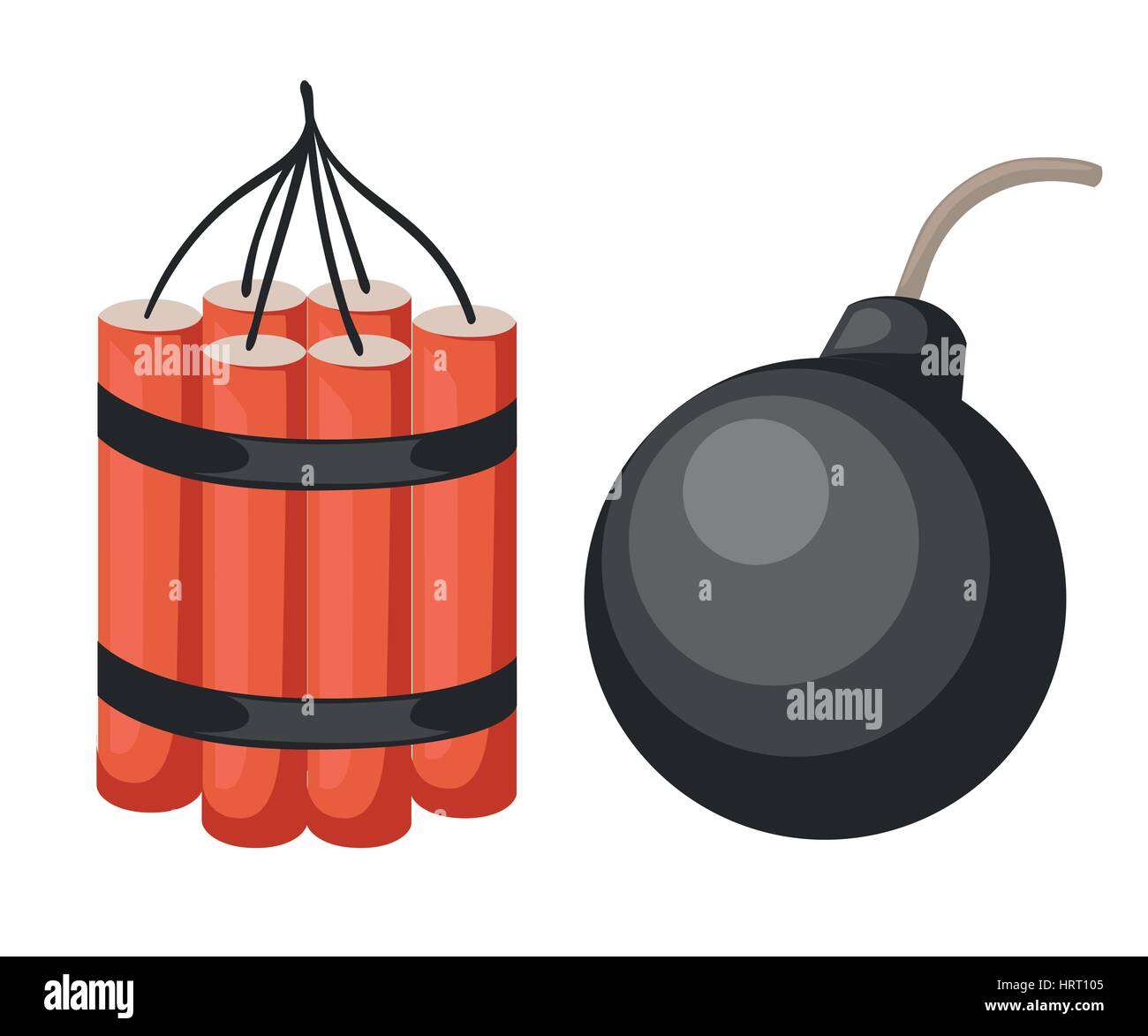 L'explosion d'une bombe cartoon style vector background isolés Image ...