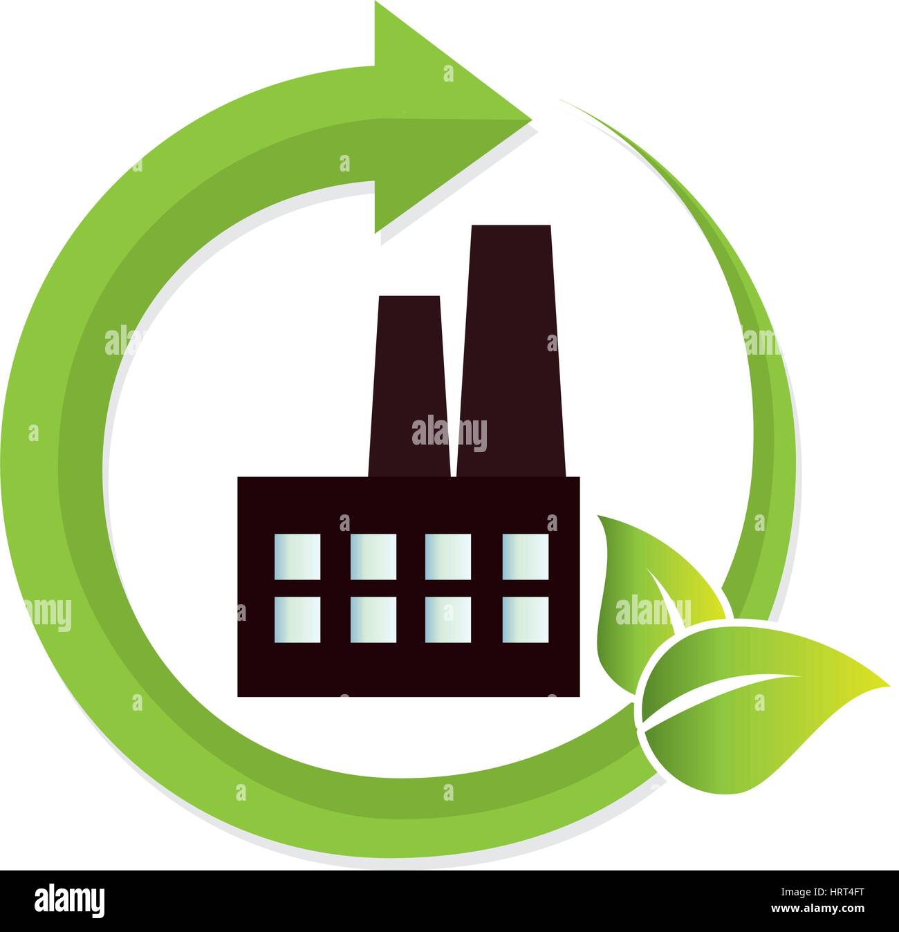 Green Factory Building Icon Banque d'image et photos - Alamy