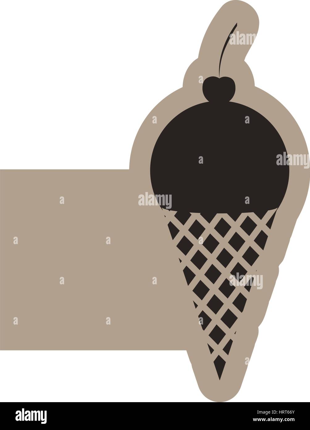 Vector contour ice cream cone Banque d'images vectorielles - Alamy