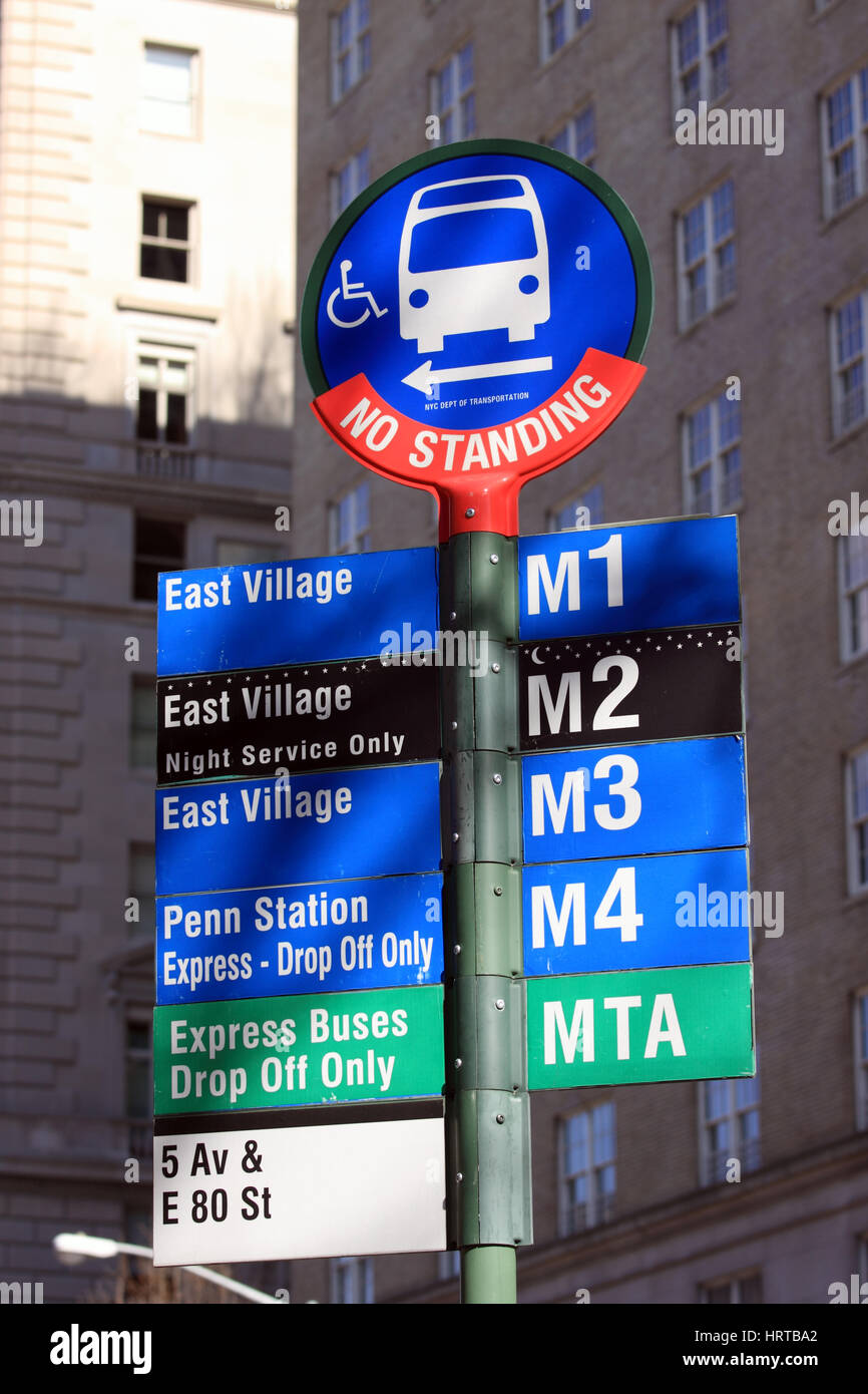 New york city bus stop Banque de photographies et d’images à haute ...