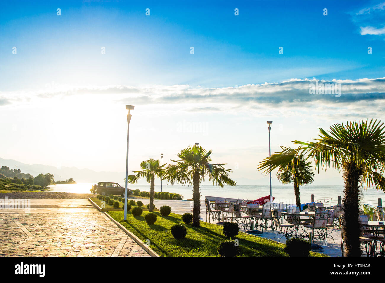 Shkoder au coucher du soleil Banque de photographies et d’images à ...