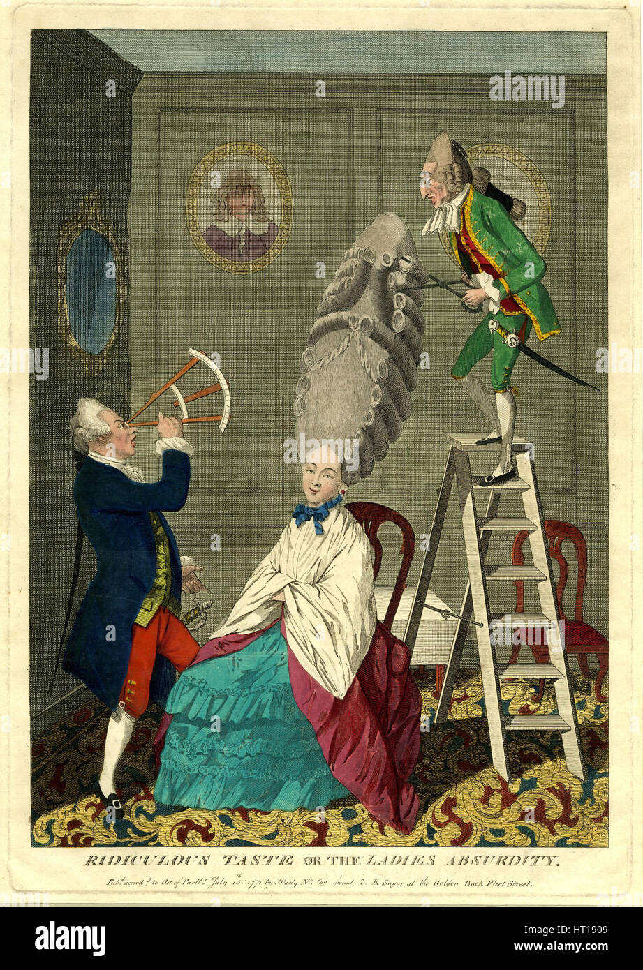 Goût ridicule ou les dames de l'absurdité, 1771. Artiste : Darly ...