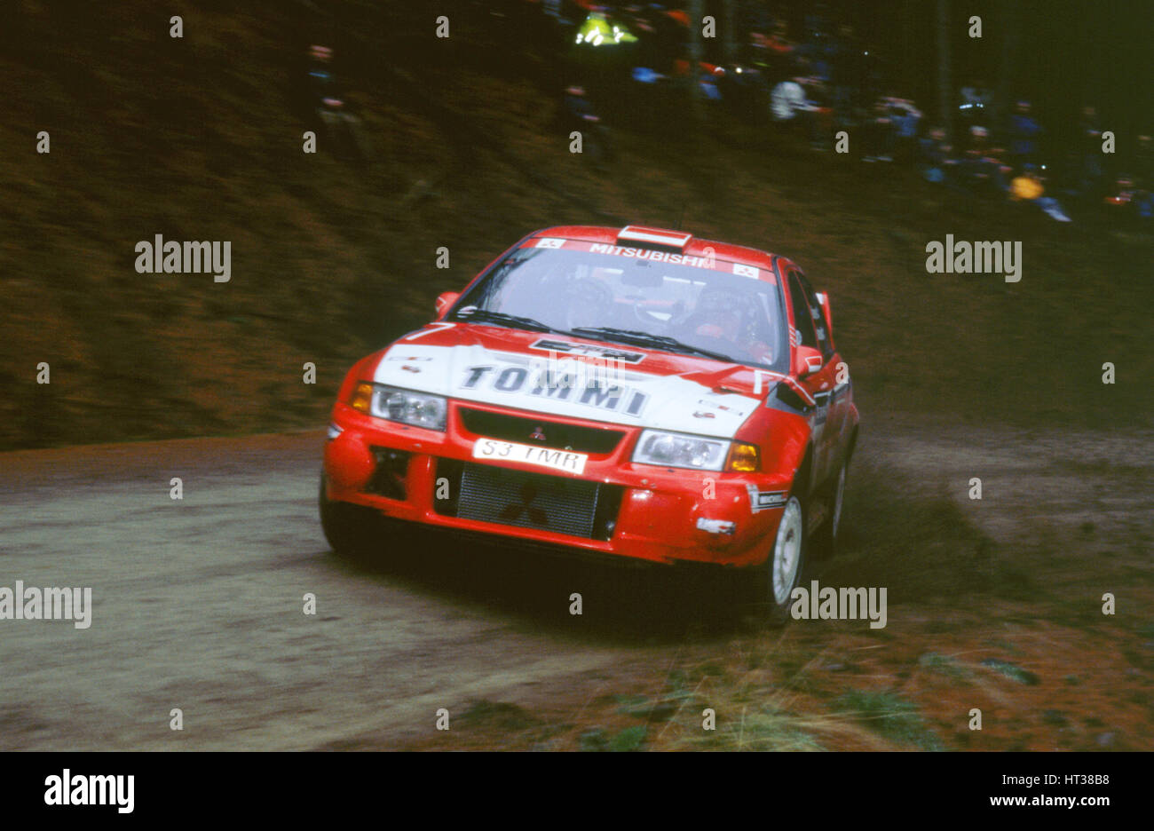 Mitsubishi lancer evo rally car makinen Banque de photographies et d ...