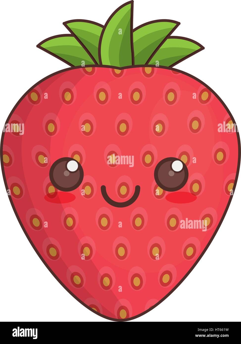 Kawaii strawberry fruit icon Banque de photographies et d’images à ...